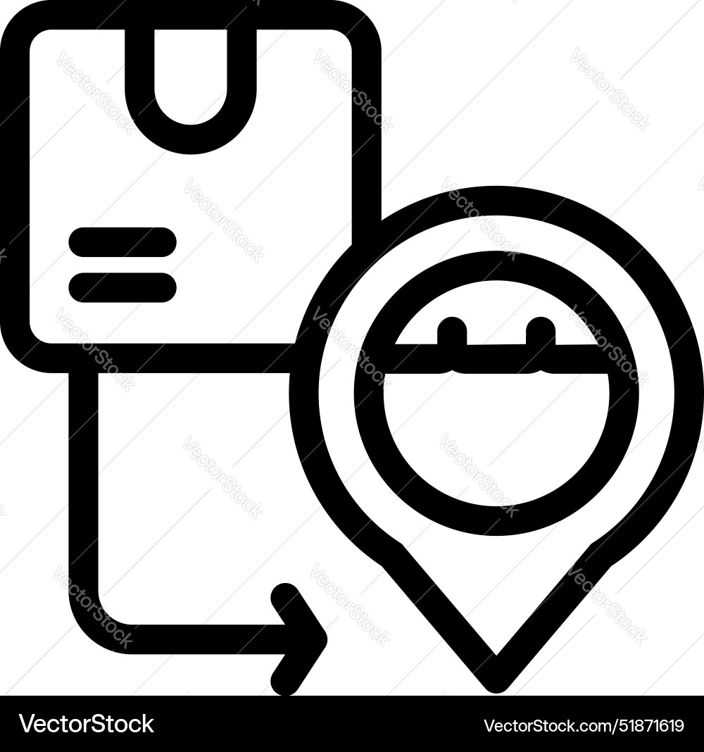 Parcel tracking system showing box and gps Vector Image