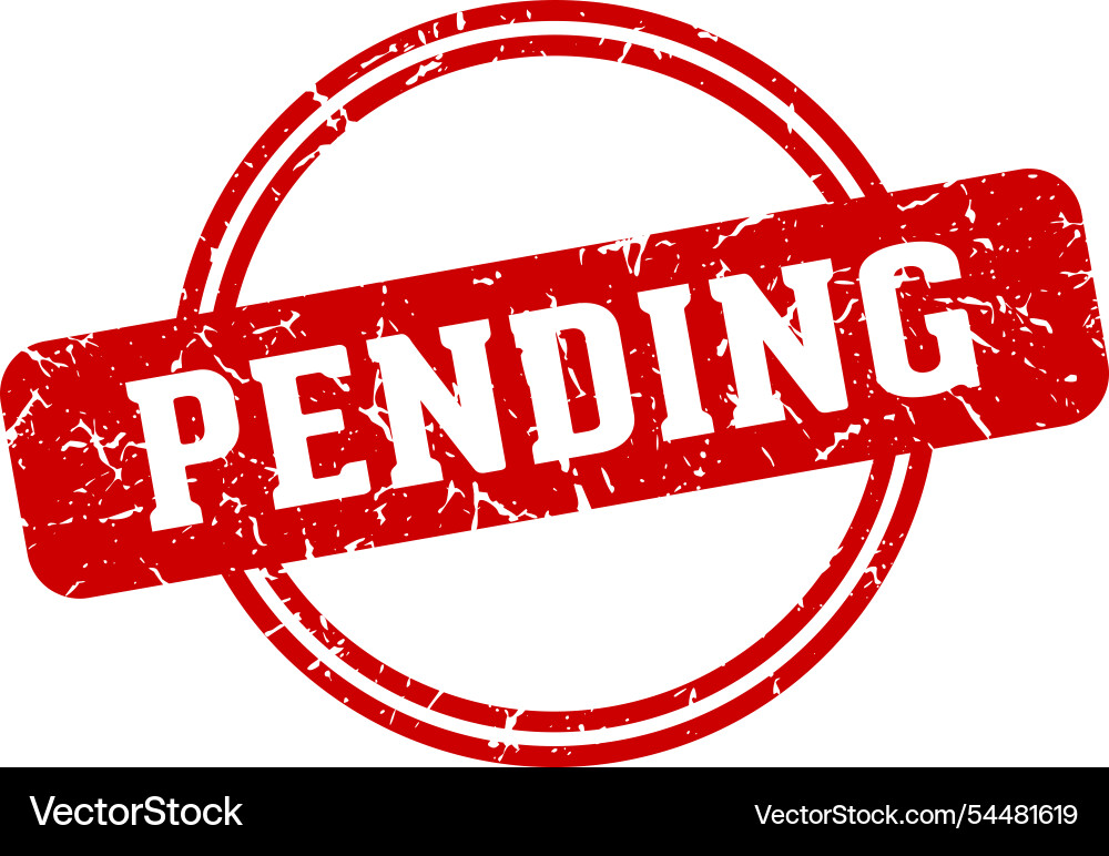 Pending stamp Royalty Free Vector Image - VectorStock