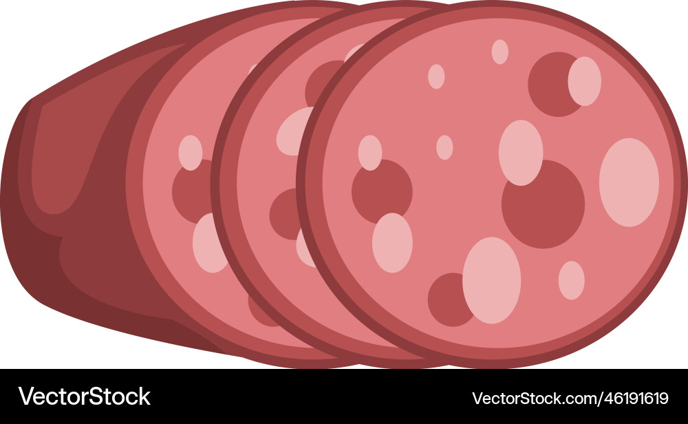 Pepperoni grill food Royalty Free Vector Image