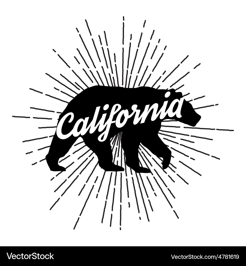Retro california logo Royalty Free Vector Image