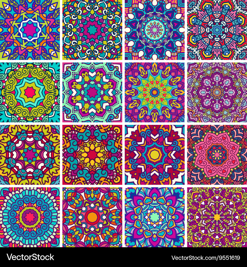 Set of ethnic patterns Royalty Free Vector Image