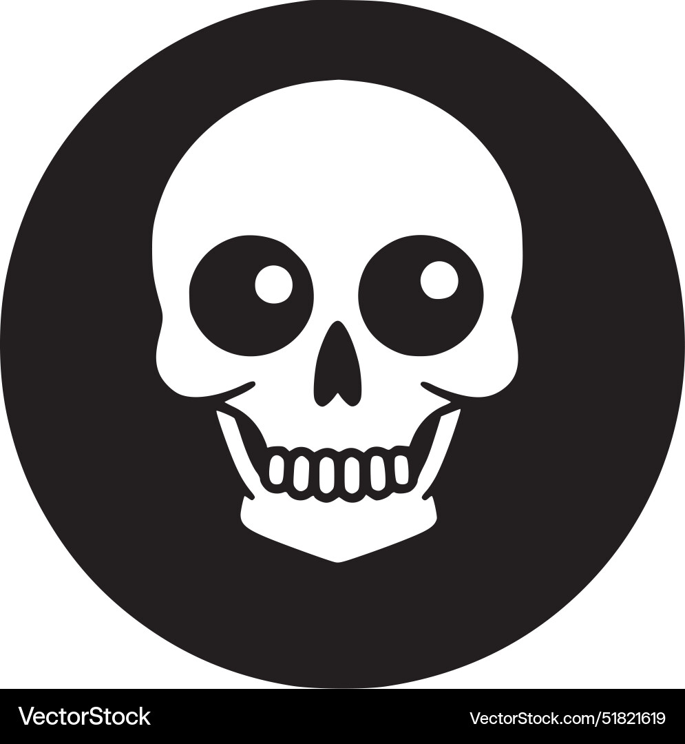 Skeleton - minimalist and simple silhouette Vector Image