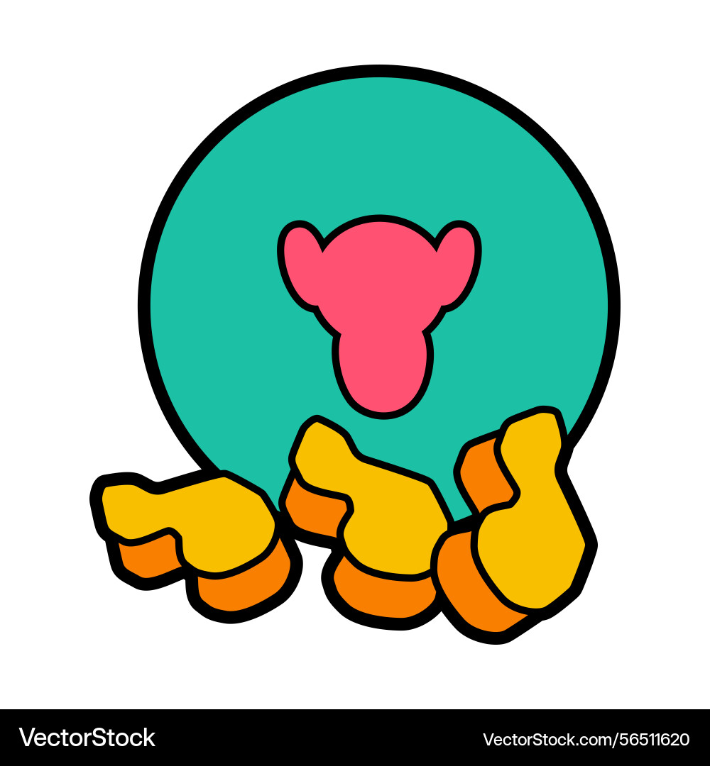 Bola bekel cartoon Royalty Free Vector Image - VectorStock