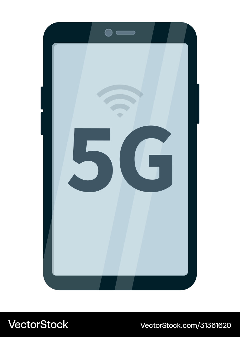 Fifth generation 5g network standard for phone Vector Image