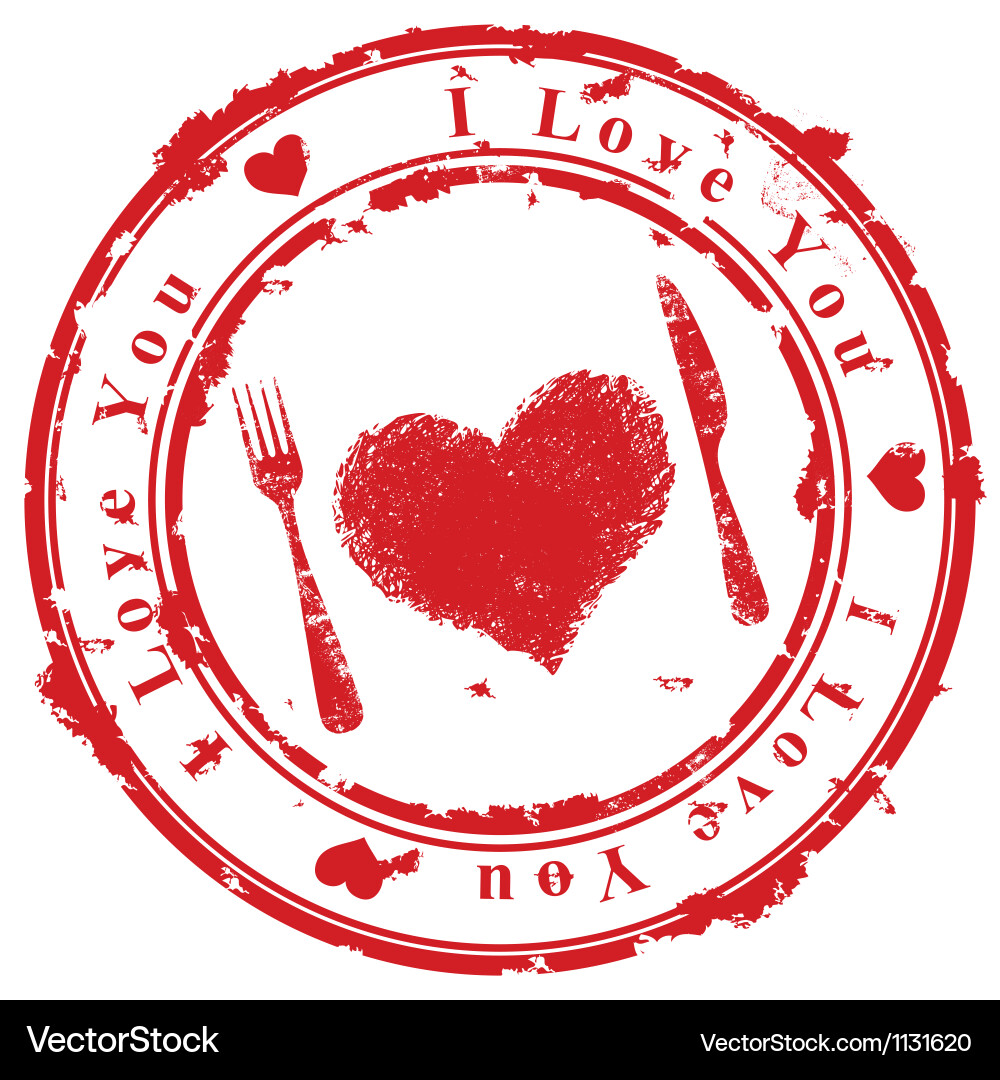Love stamp Royalty Free Vector Image - VectorStock