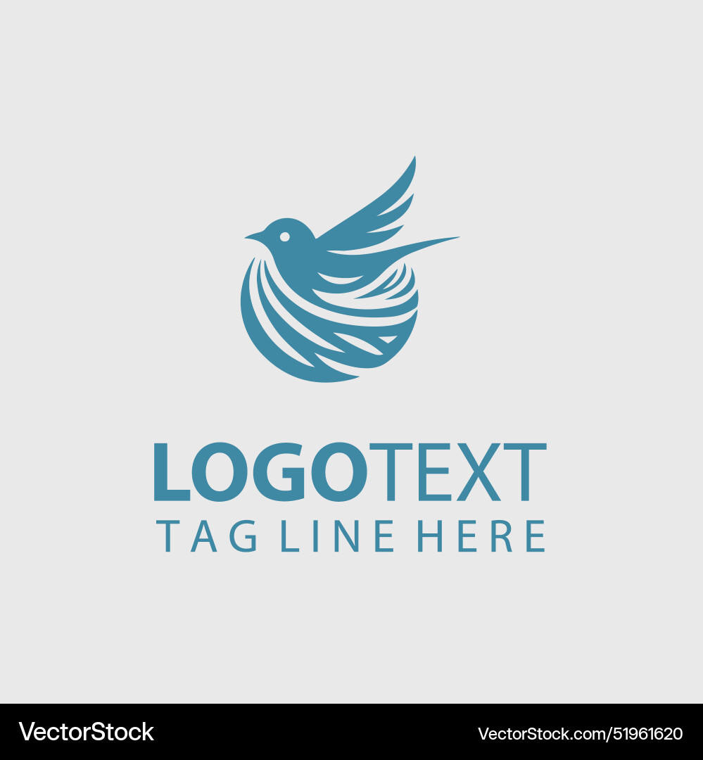 Nesting bird logo Royalty Free Vector Image - VectorStock
