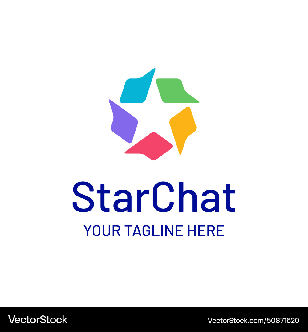 Star chat logo Royalty Free Vector Image - VectorStock