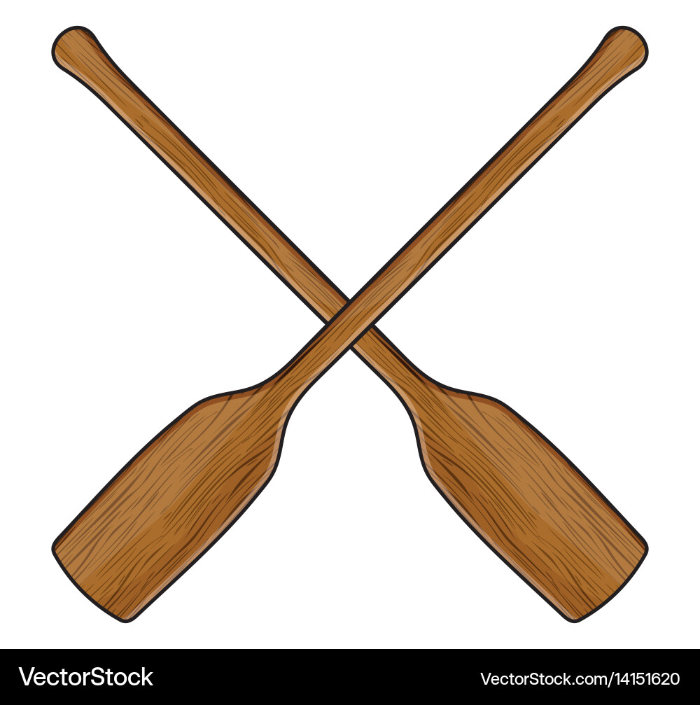 Wooden Paddles Royalty Free Vector Image - VectorStock
