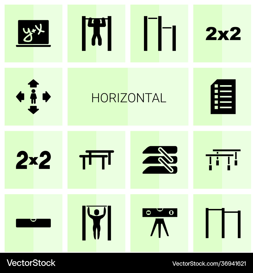 14 horizontal icons Royalty Free Vector Image - VectorStock