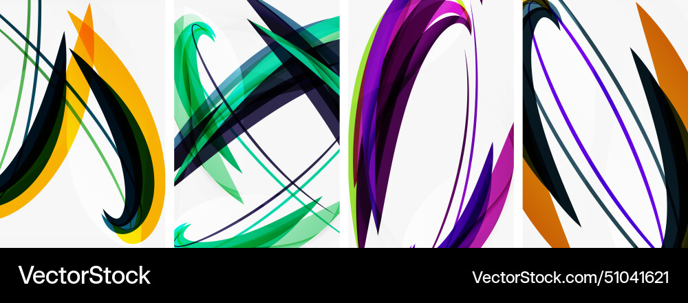 A bunch of different colored lines on white Vector Image
