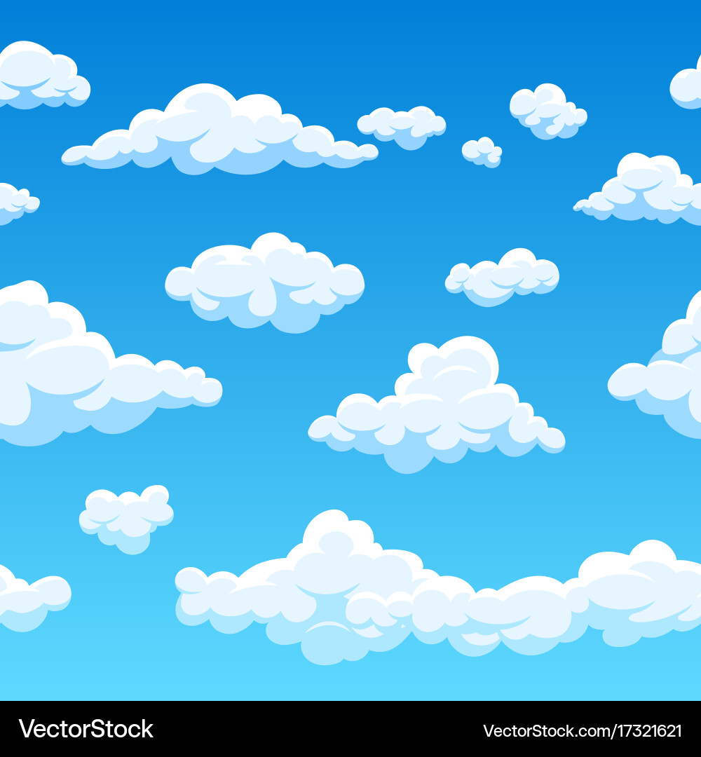 Cartoon Cloudscape Background Royalty Free Vector Image