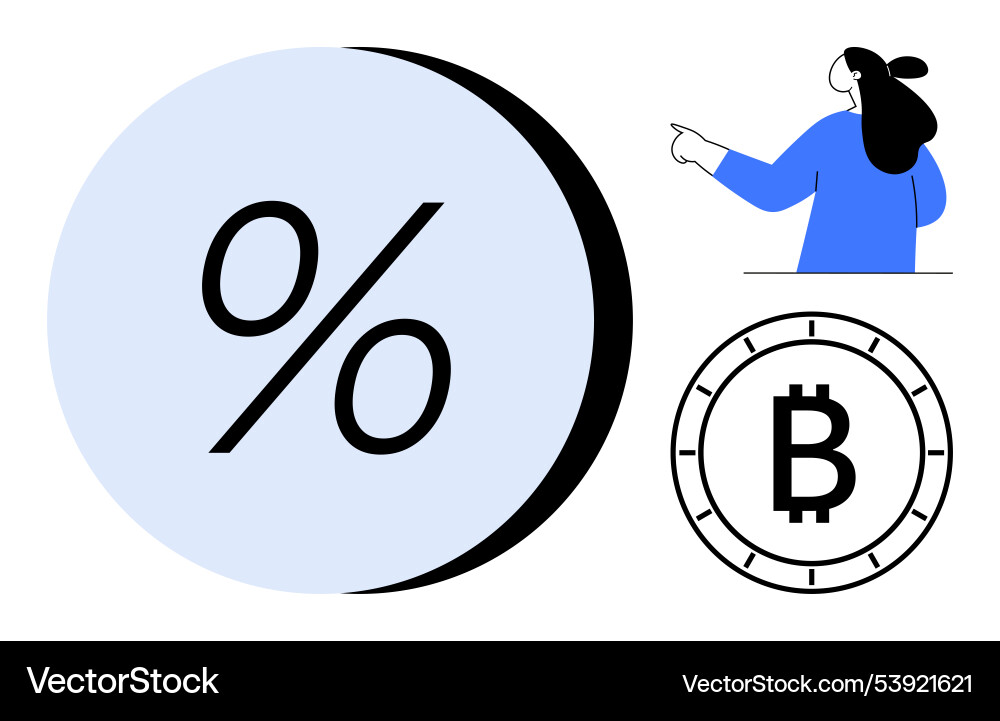 Financial elements together highlighting interest Vector Image