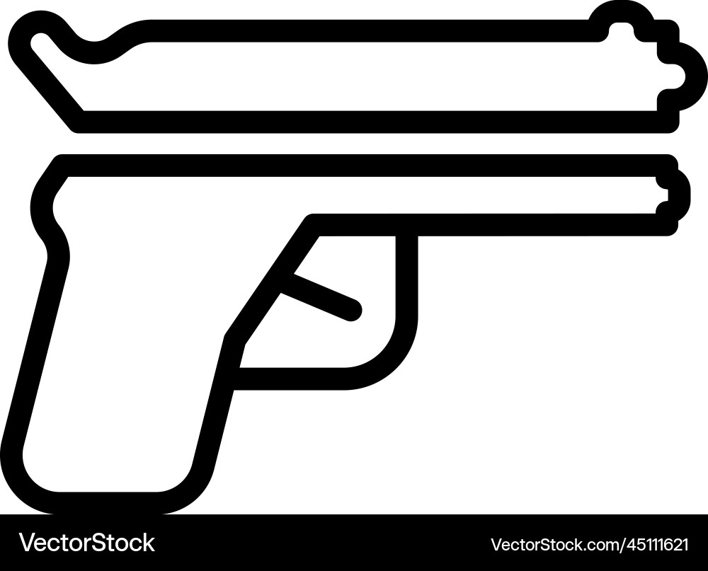 Pistolen-Symbol Lizenzfreies Vektorbild - VectorStock