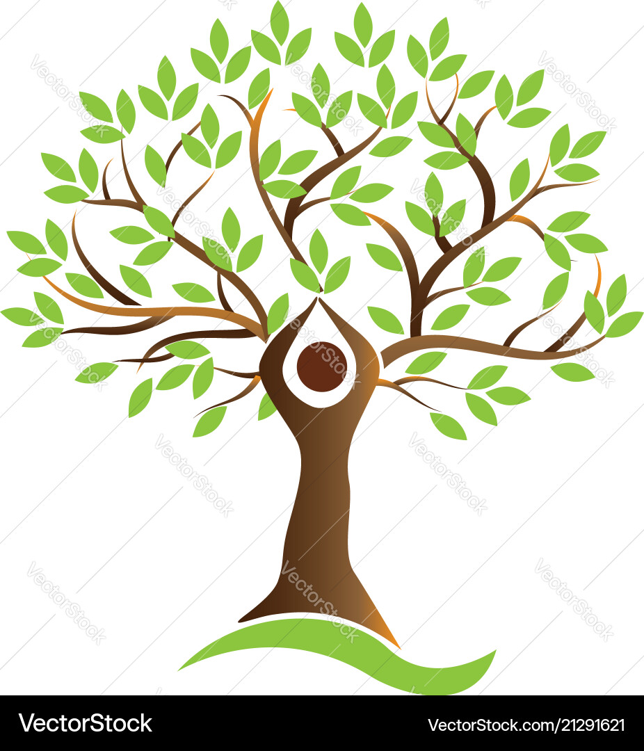 Healthy Life Tree Symbol Royalty Free Vector Image