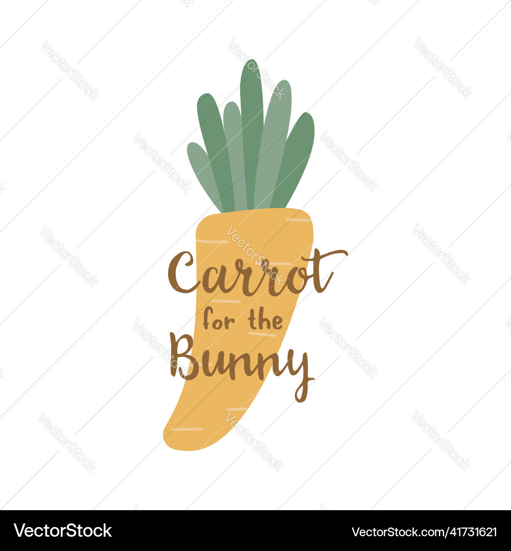 Icon of carrot for easter celebration Royalty Free Vector