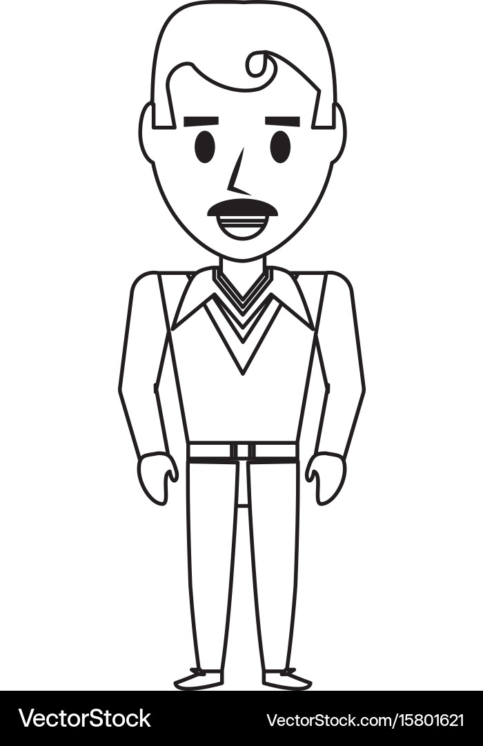 Retro man cartoon Royalty Free Vector Image - VectorStock