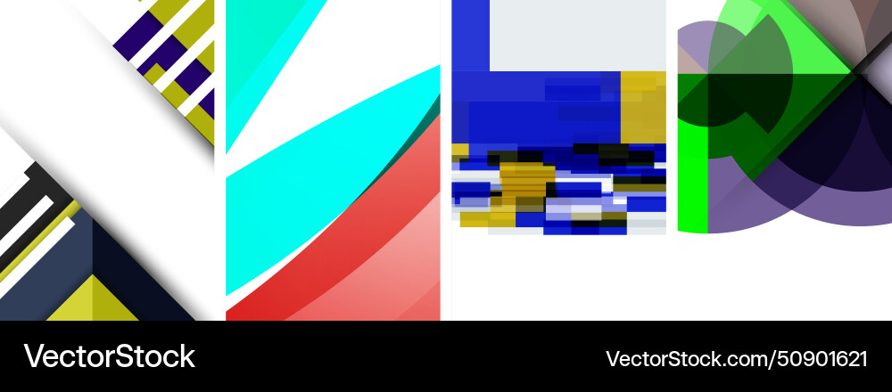 Sleek geometric abstract backgrounds composed Vector Image