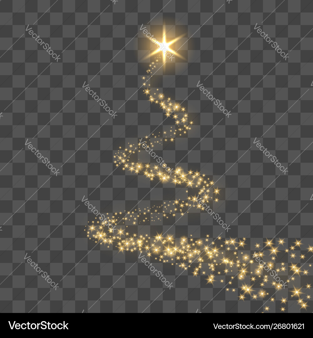 Star trail isolated black transparent background Vector Image