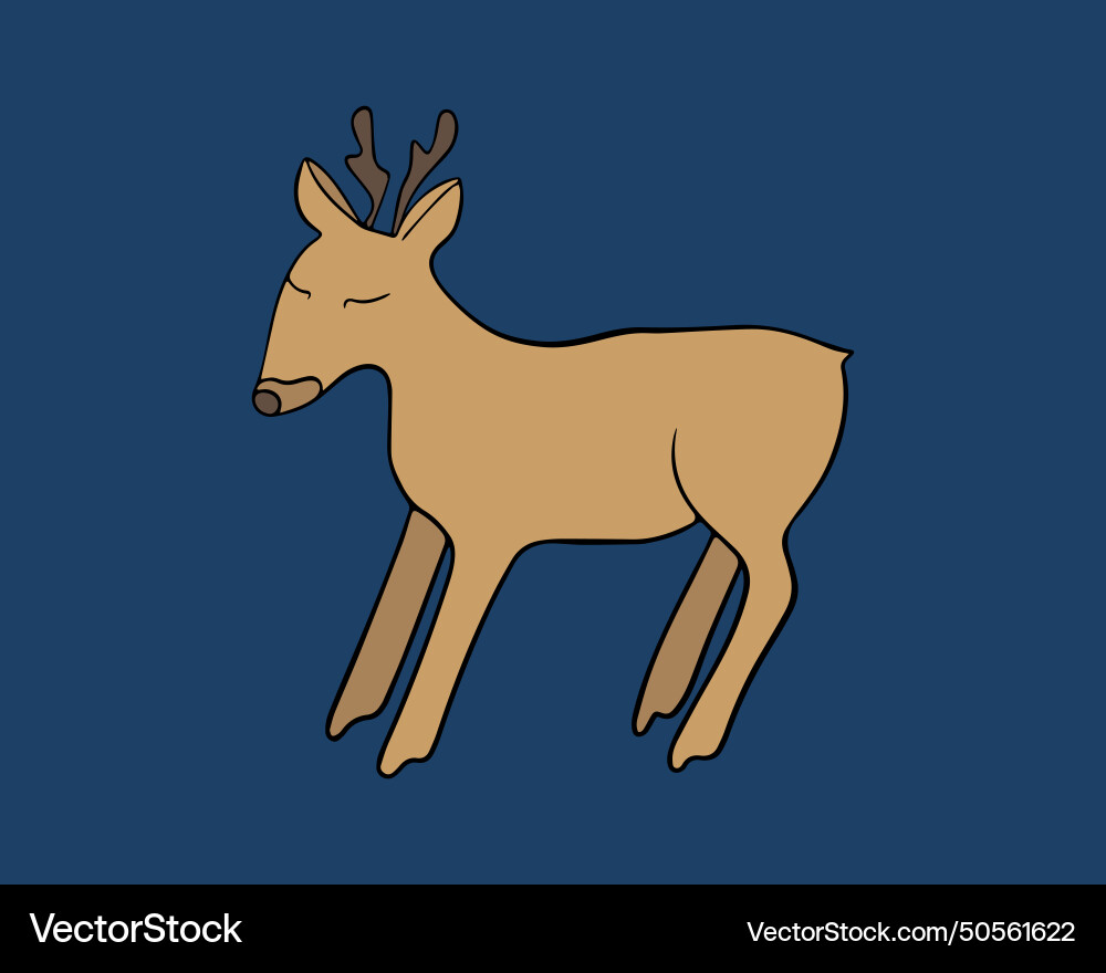 A roe deer animal Royalty Free Vector Image - VectorStock