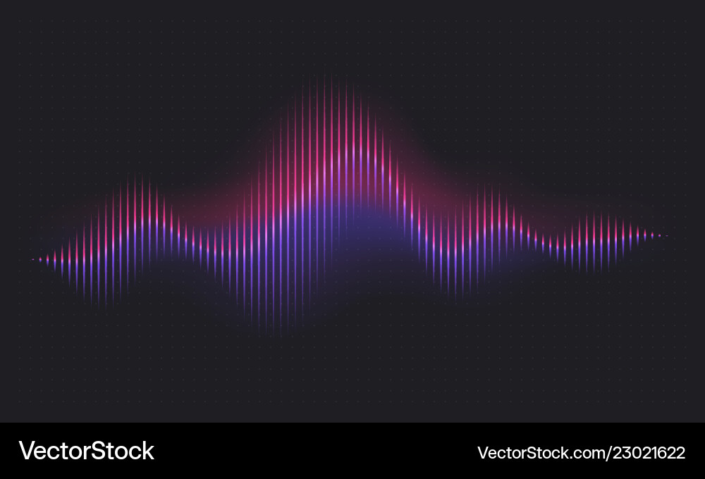 Abstract sound wave voice digital waveform Vector Image