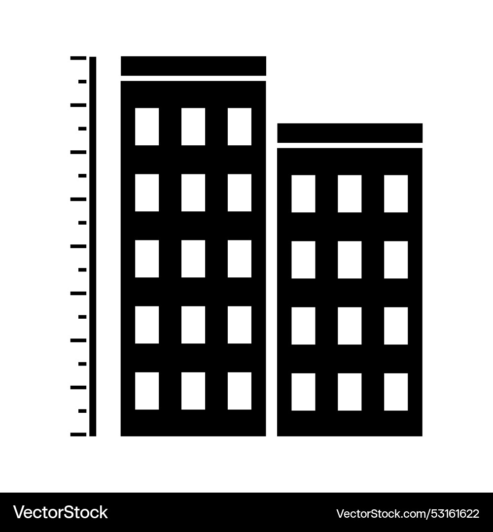 Altitude icon height symbol Royalty Free Vector Image