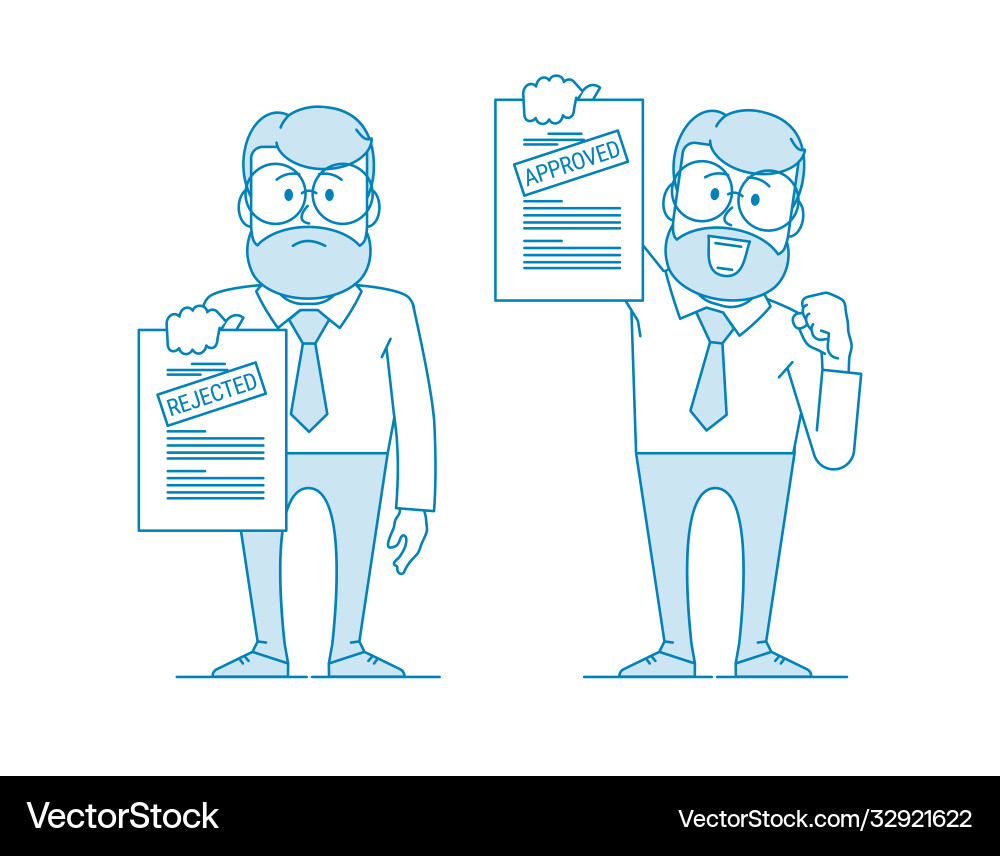 Approval Document - Positive & Negative Vector Image