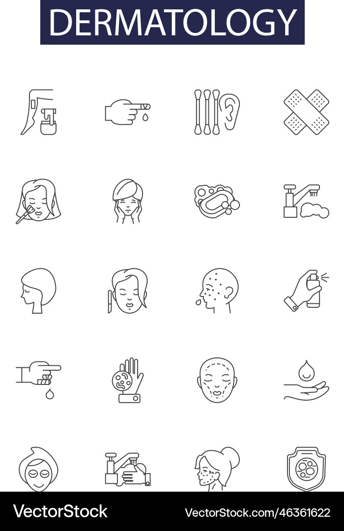 Dermatology Skin Condition Icons Royalty Free Vector Image