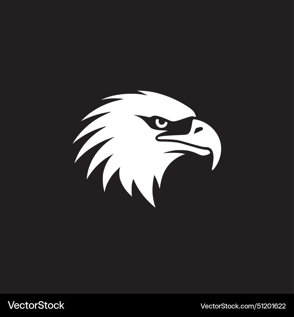Eagle - minimalist and flat logo Royalty Free Vector Image