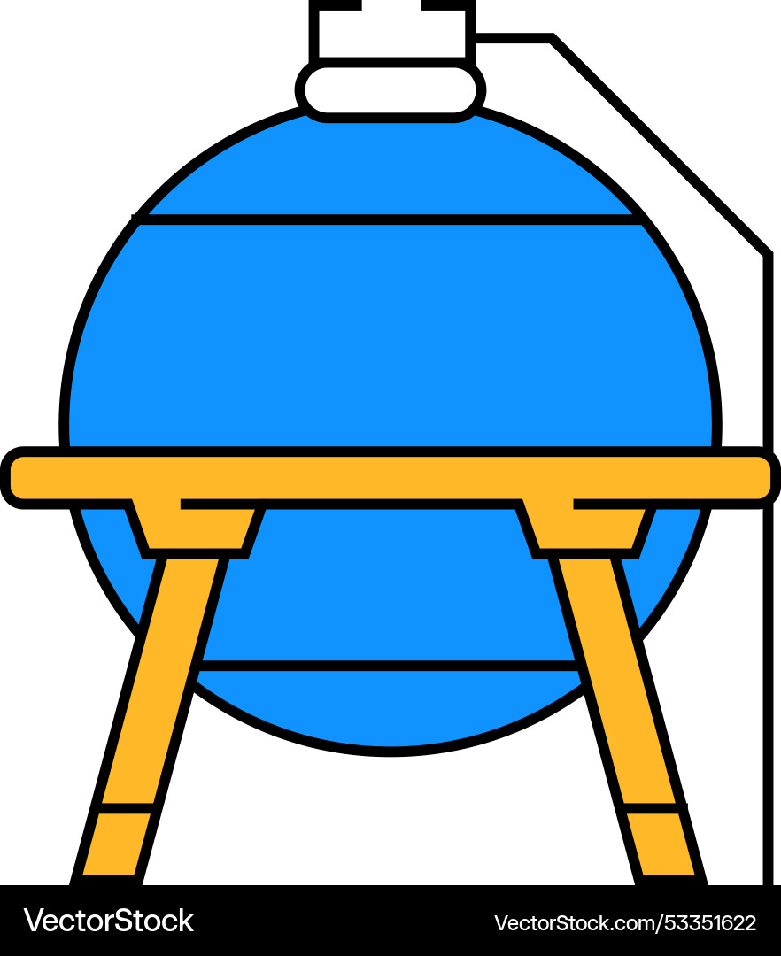 Fuel cell storage energy icon color Royalty Free Vector