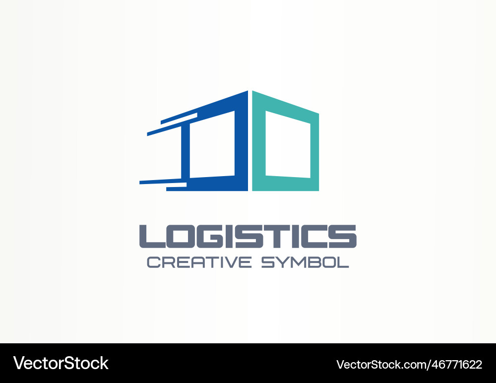 Logistics service creative symbol fast speed Vector Image