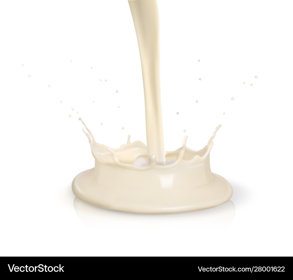 Milk splash design element Royalty Free Vector Image