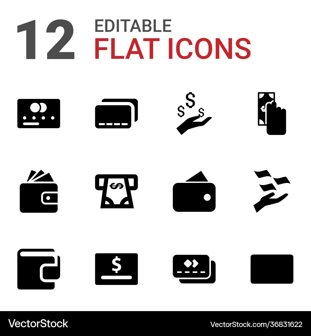Pay icons Royalty Free Vector Image - VectorStock
