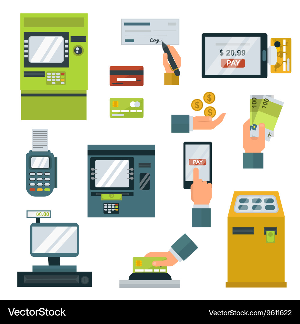 Payments symbols Royalty Free Vector Image - VectorStock