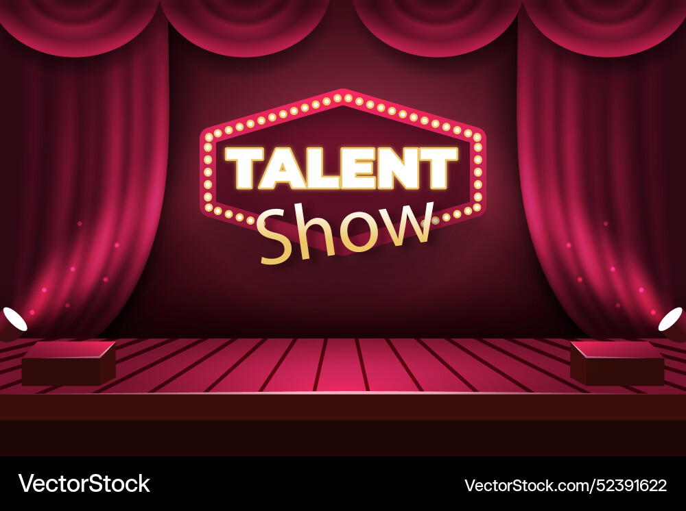 Realistic talent show background Royalty Free Vector Image