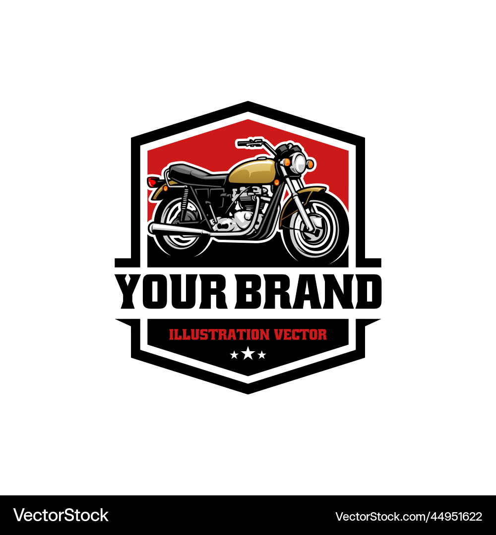 Retro motorcycle logo Royalty Free Vector Image