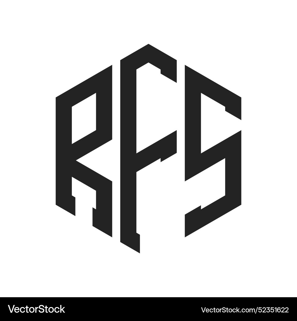 Rfs logo design initial letter monogram Royalty Free Vector
