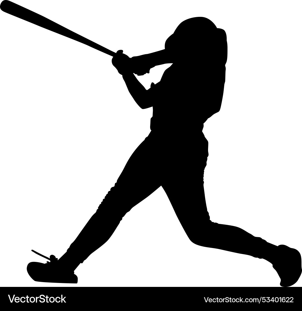 Silhouette baseball player design Royalty Free Vector Image