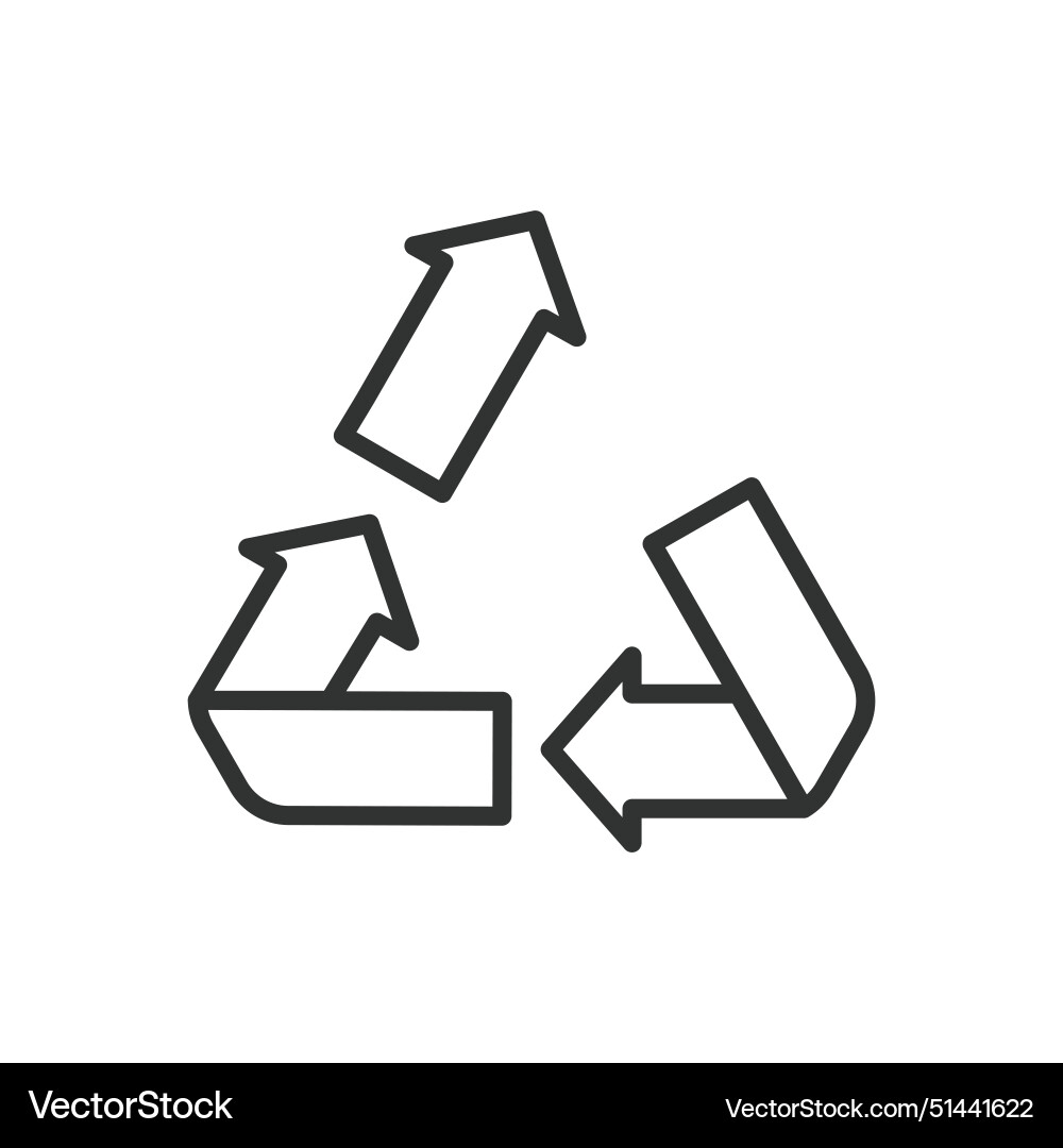 Upcycle sign in line design recycle Royalty Free Vector