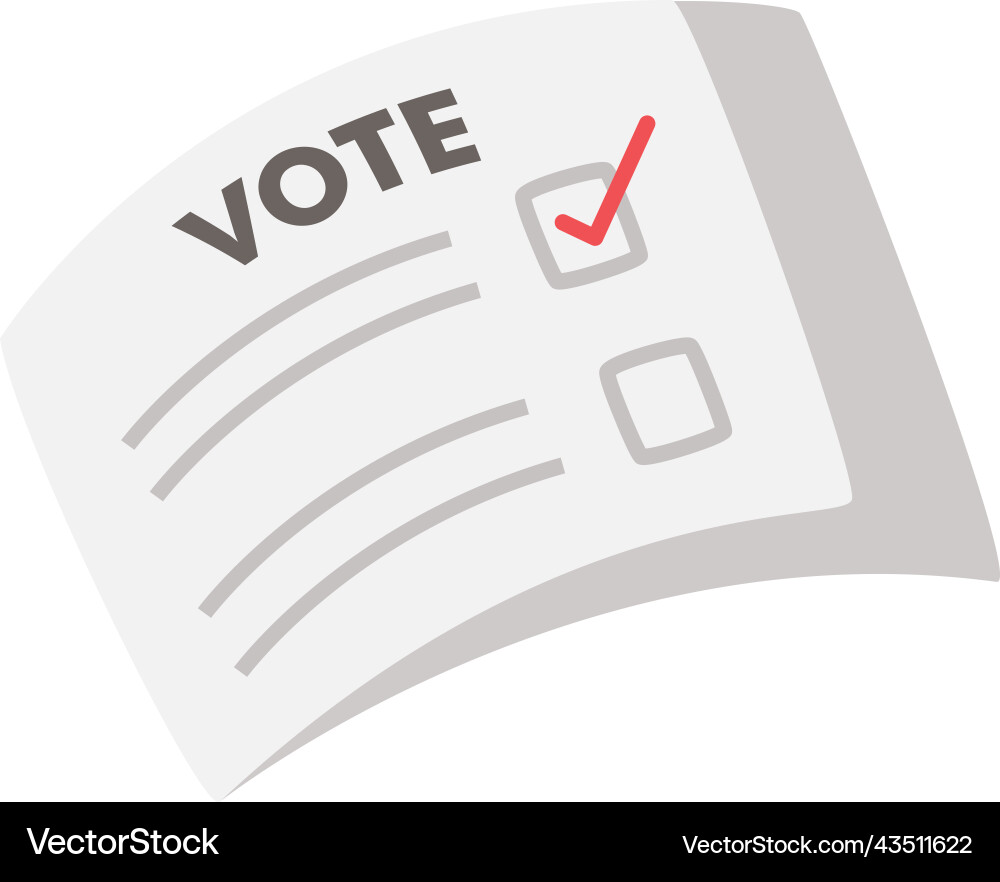 Vote card democracy Royalty Free Vector Image - VectorStock