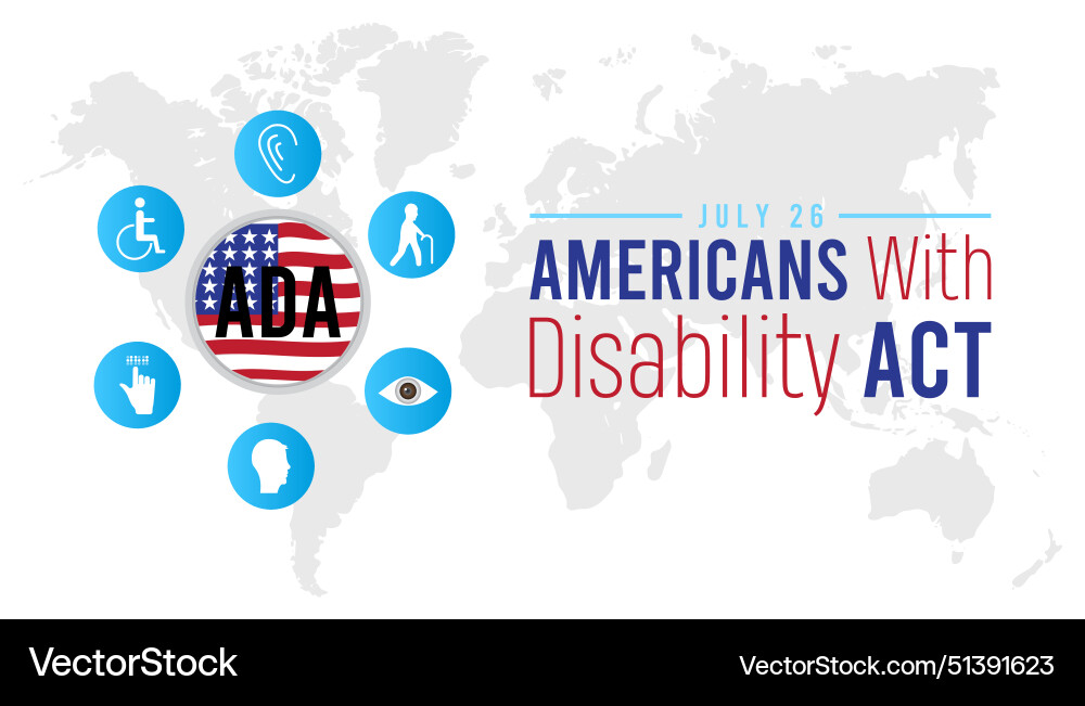 Americans with disability act Royalty Free Vector Image