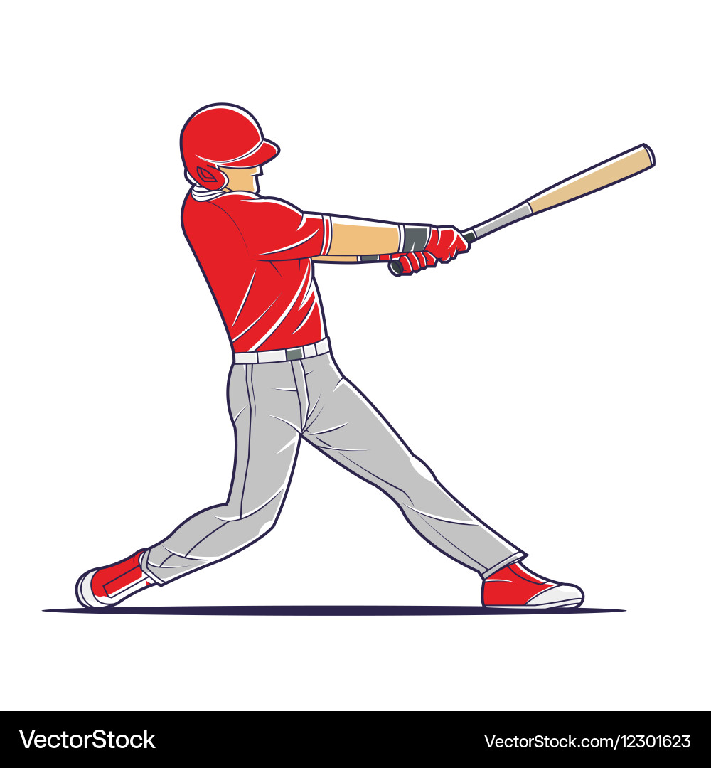 Baseball player Royalty Free Vector Image - VectorStock