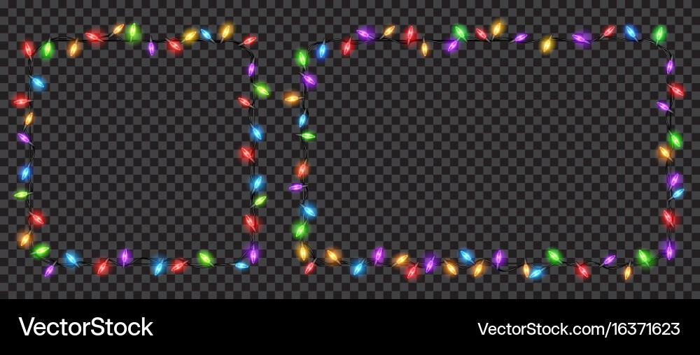 Christmas translucent fairy lights Royalty Free Vector Image