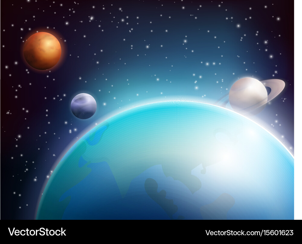 Colored space background Royalty Free Vector Image
