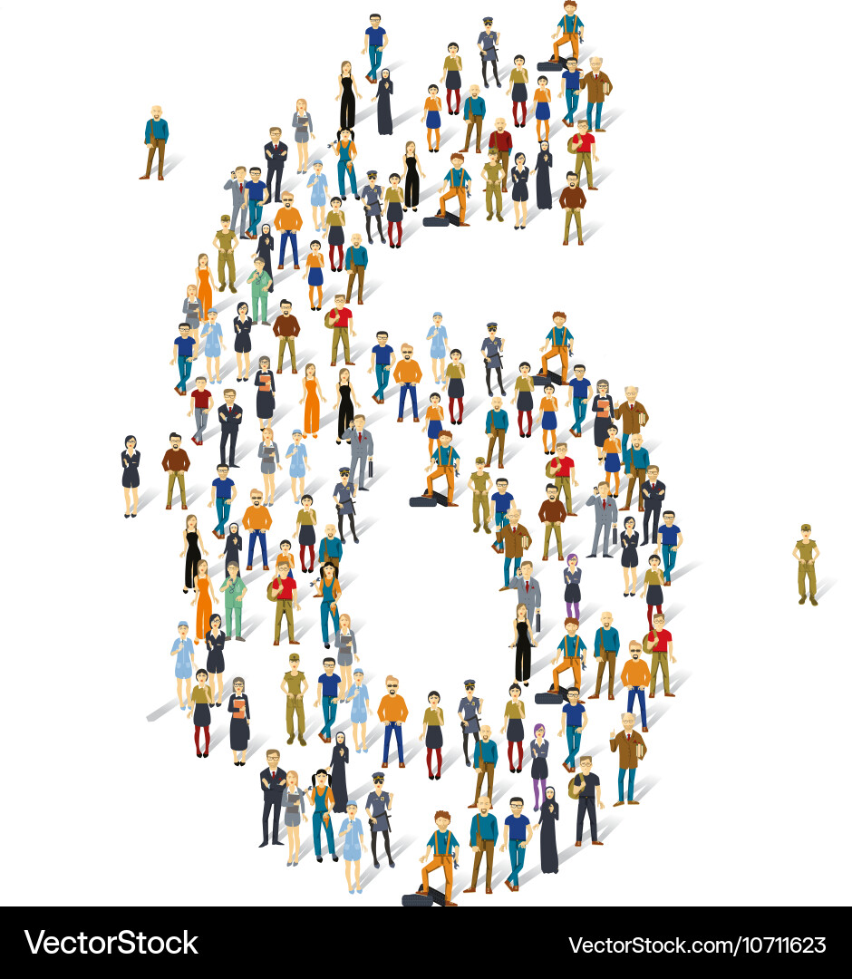 Erwachsene Alphabet Figuren Lizenzfreies Vektorbild