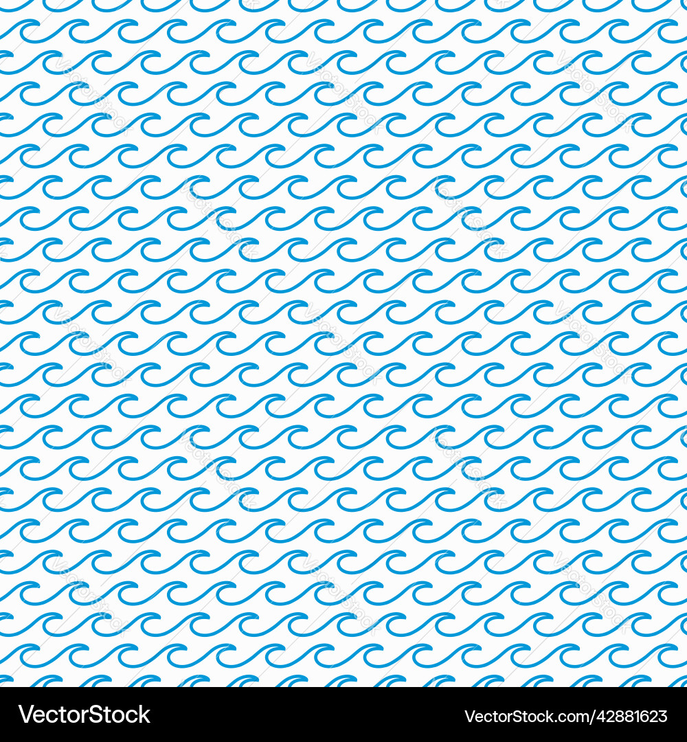 Ocean sea waves seamless pattern or textile print Vector Image