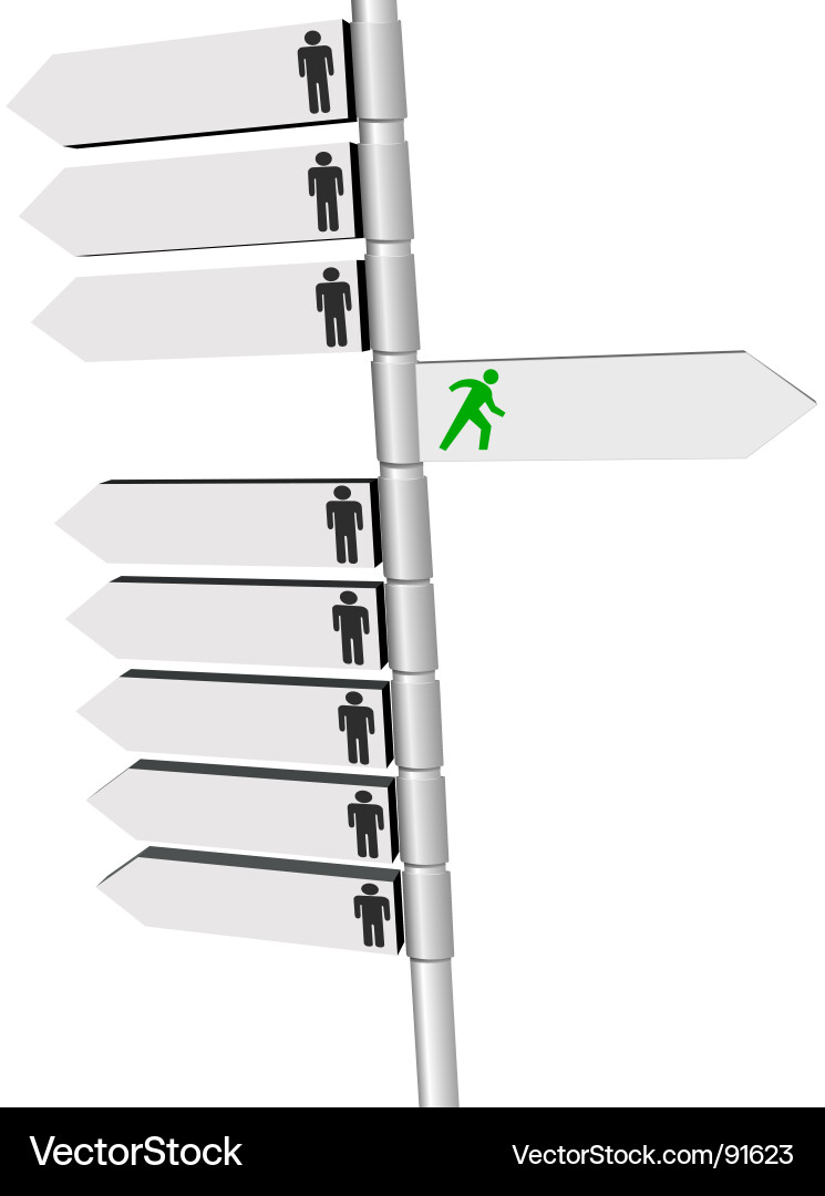 Sign post Royalty Free Vector Image - VectorStock