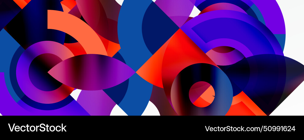 A colorful geometric pattern with circles and Vector Image