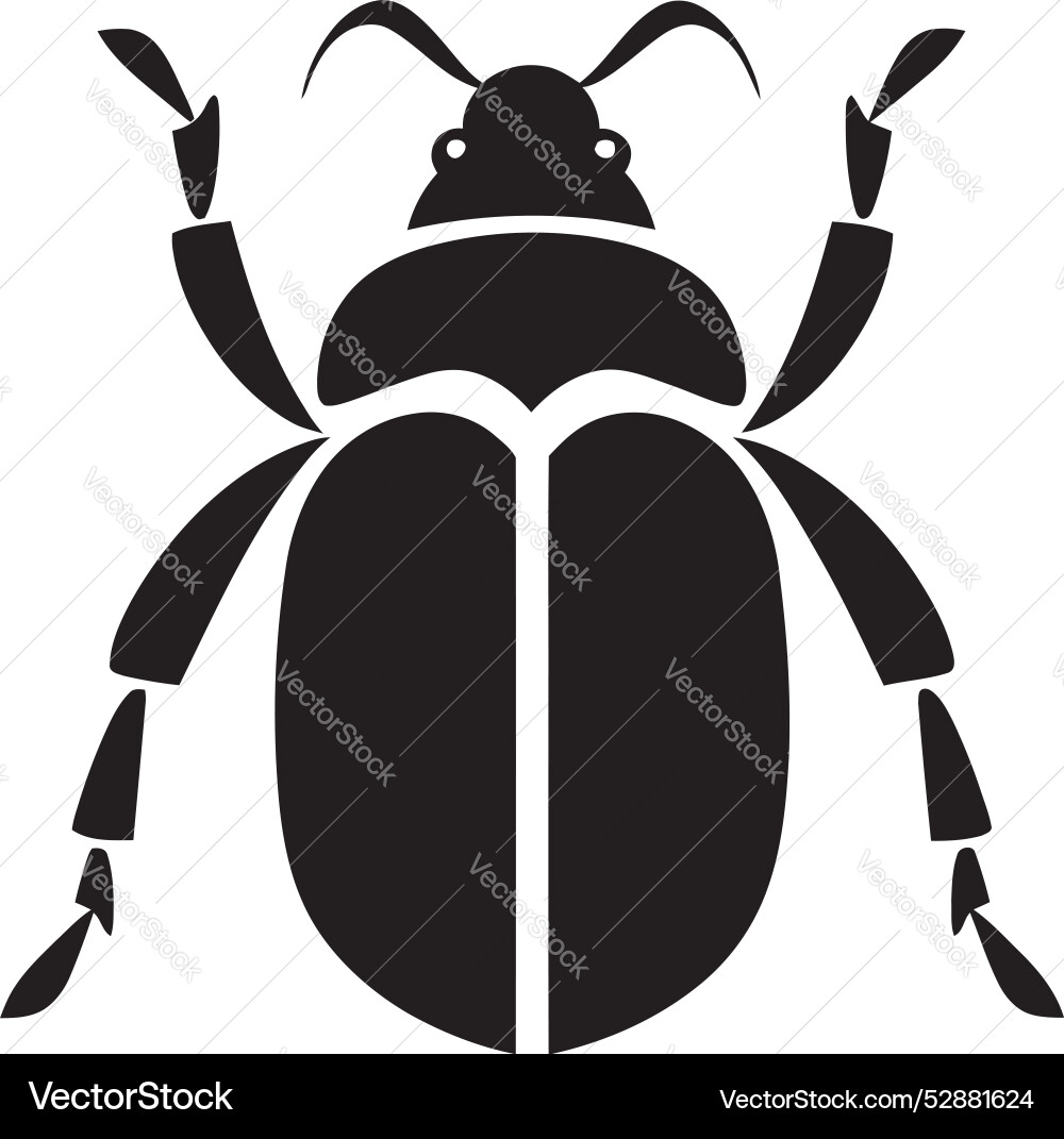 Bug tribal mark insect monarchy seal Royalty Free Vector