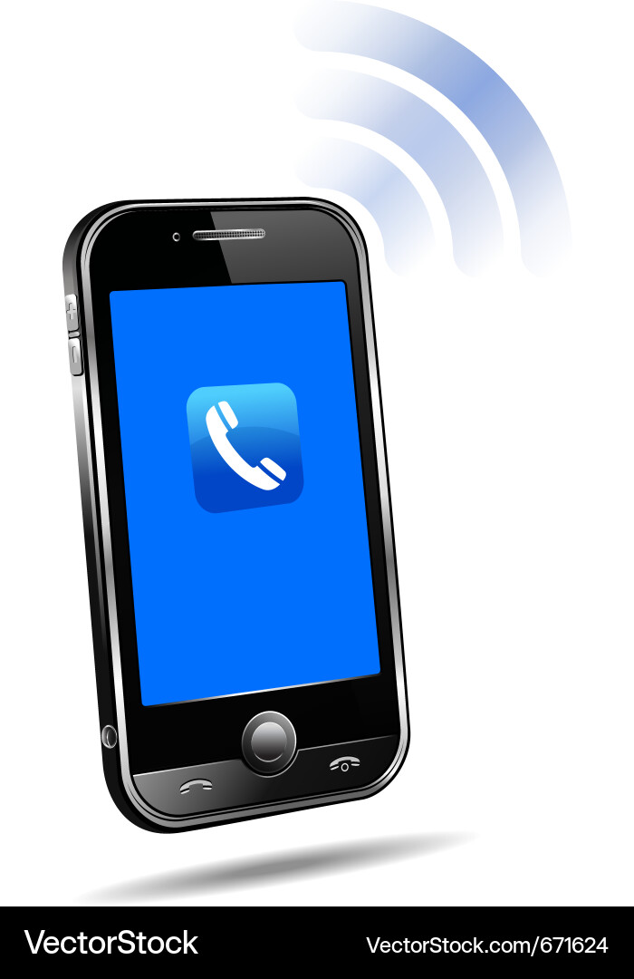 Cell phone ringing Royalty Free Vector Image - VectorStock