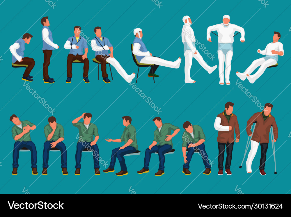Doctor patient set Royalty Free Vector Image - VectorStock